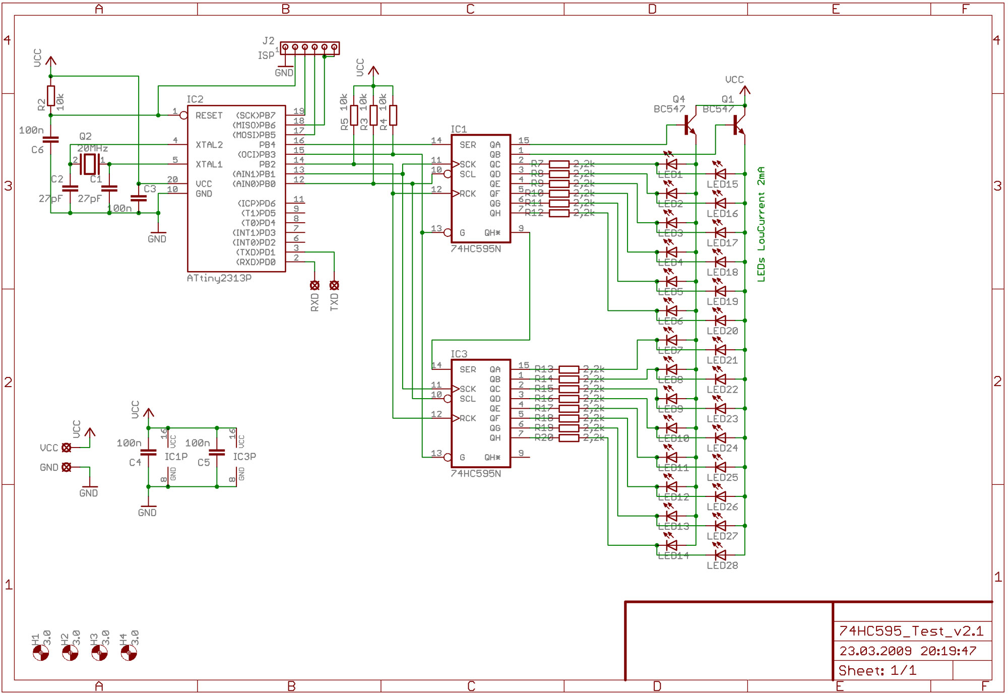 Jens Schmitt - Elektronikprojekte - PWM mit 74HC595 Schieberegister